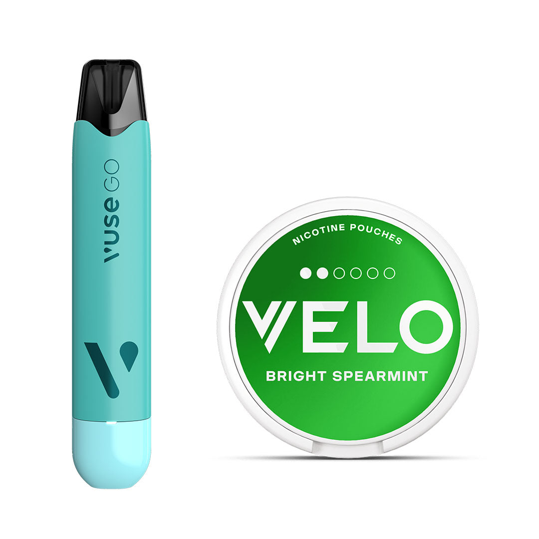 Vuse GO 1000 Reload Pen Mint Ice 20MG & VELO Bright Spearmint Mini 6MG